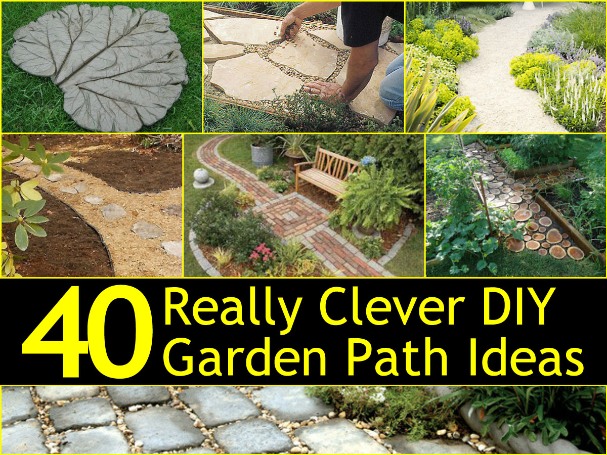 40 Really Clever DIY Garden Path Ideas